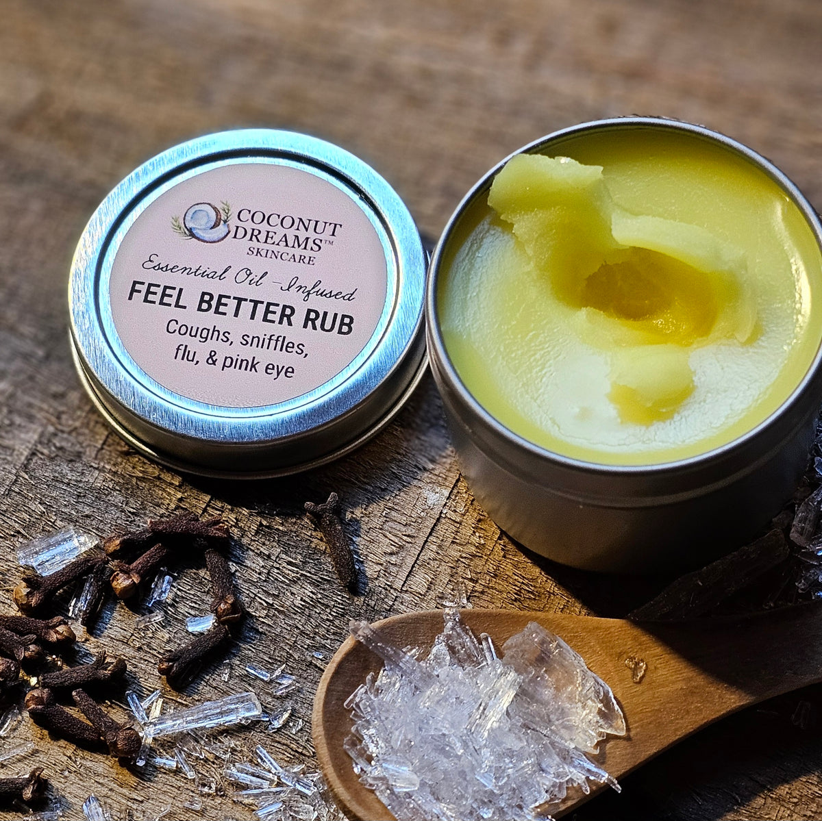 Feel Better Rub | Multi-Use Chest & Muscle Rub | 2 Oz – Coconut Dreams ...